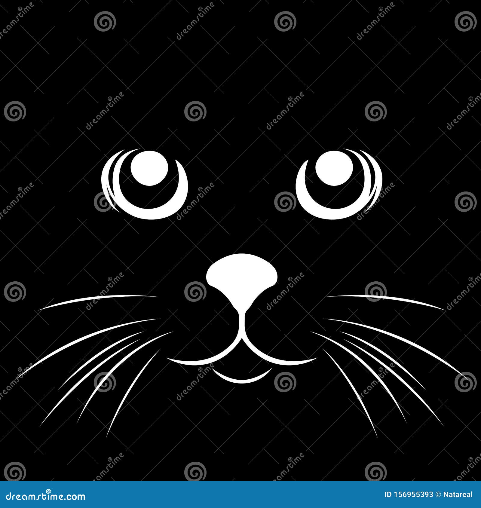 Black Stencil of Abstract Cat Stock Vector - Illustration of feline ...