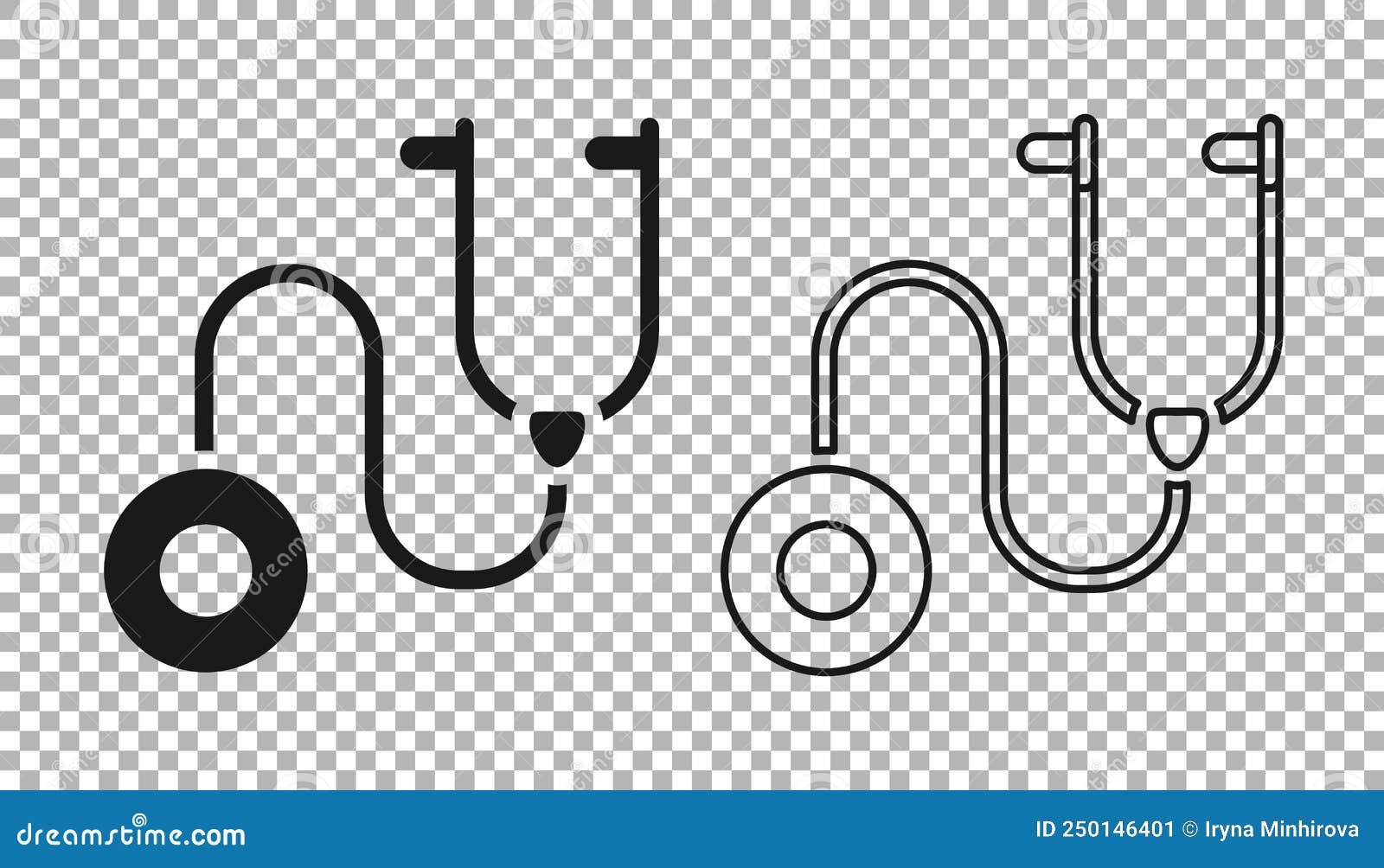 Black Stethoscope Icon In Trendy Flat Style Stethoscope Icon Page