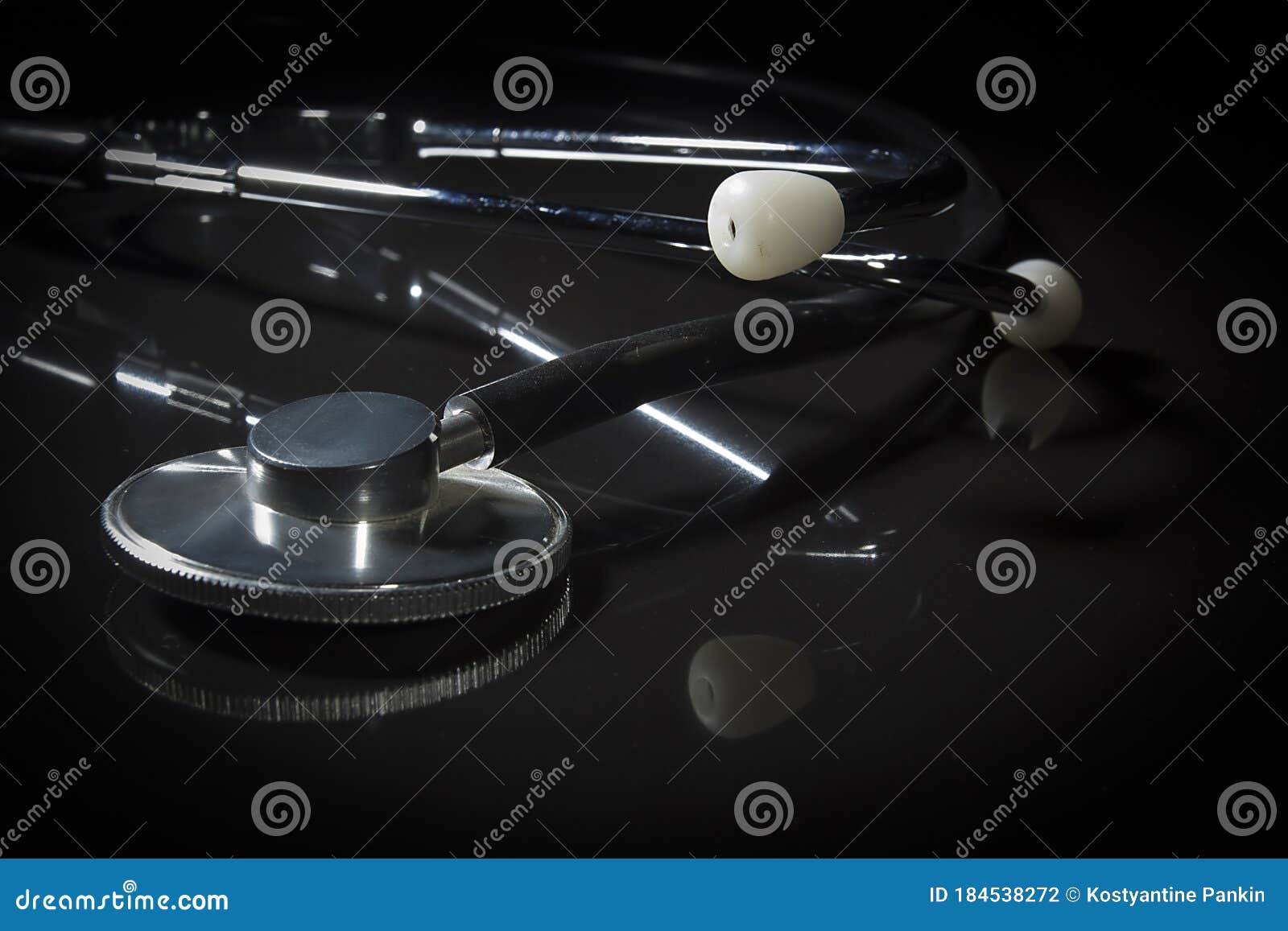 Black Stethoscope Side View Stock Photo - Image of instrument, device ...