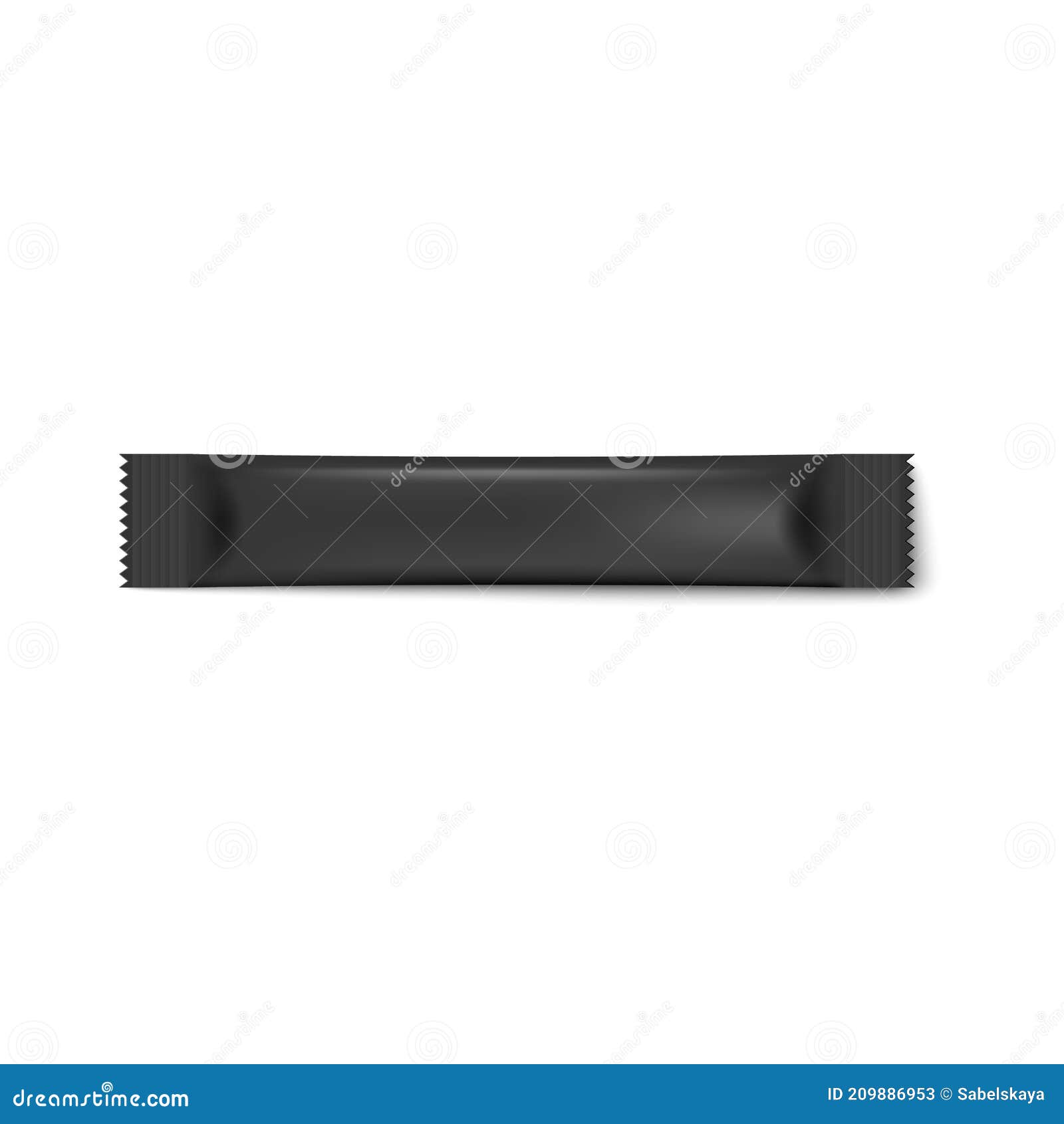 Black Stick Pack a Realistic Vector 3d Isolated Illustration Stock ...