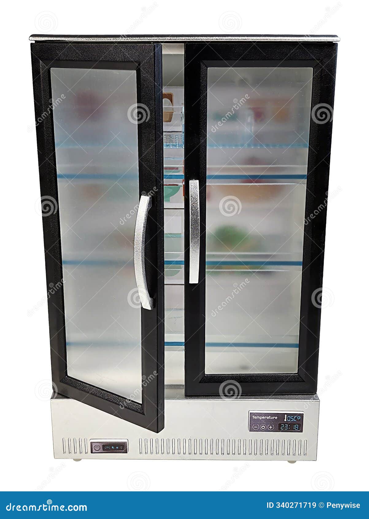 Stocked Refrigerator with Open Doors Stock Image - Image of open, food ...