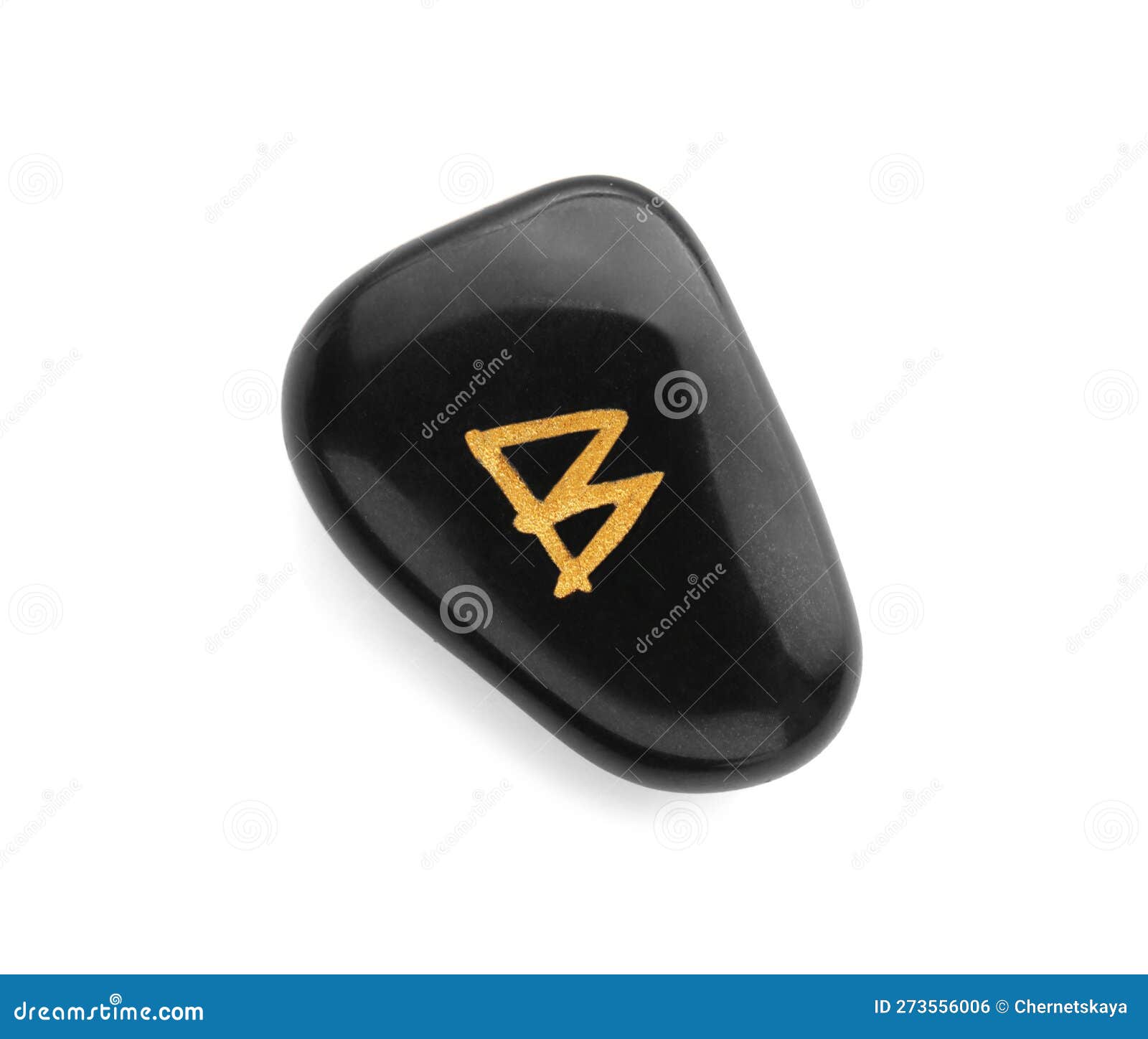 Black Stone Rune Berkanan Isolated on White Stock Photo - Image of ...