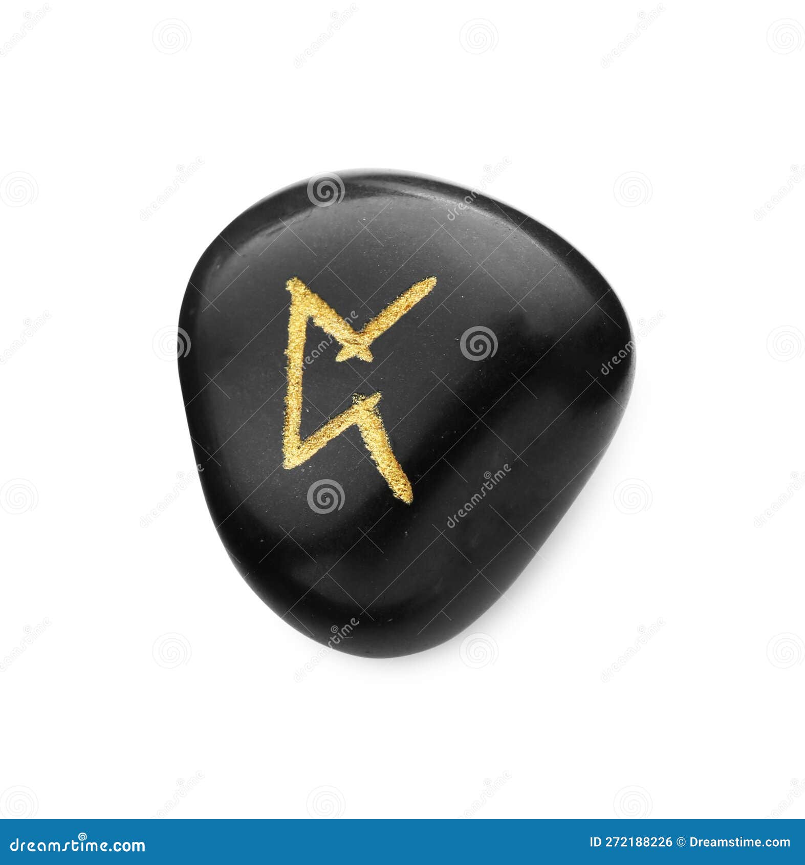 Black Stone Rune Perth Isolated on White Stock Photo - Image of ancient ...