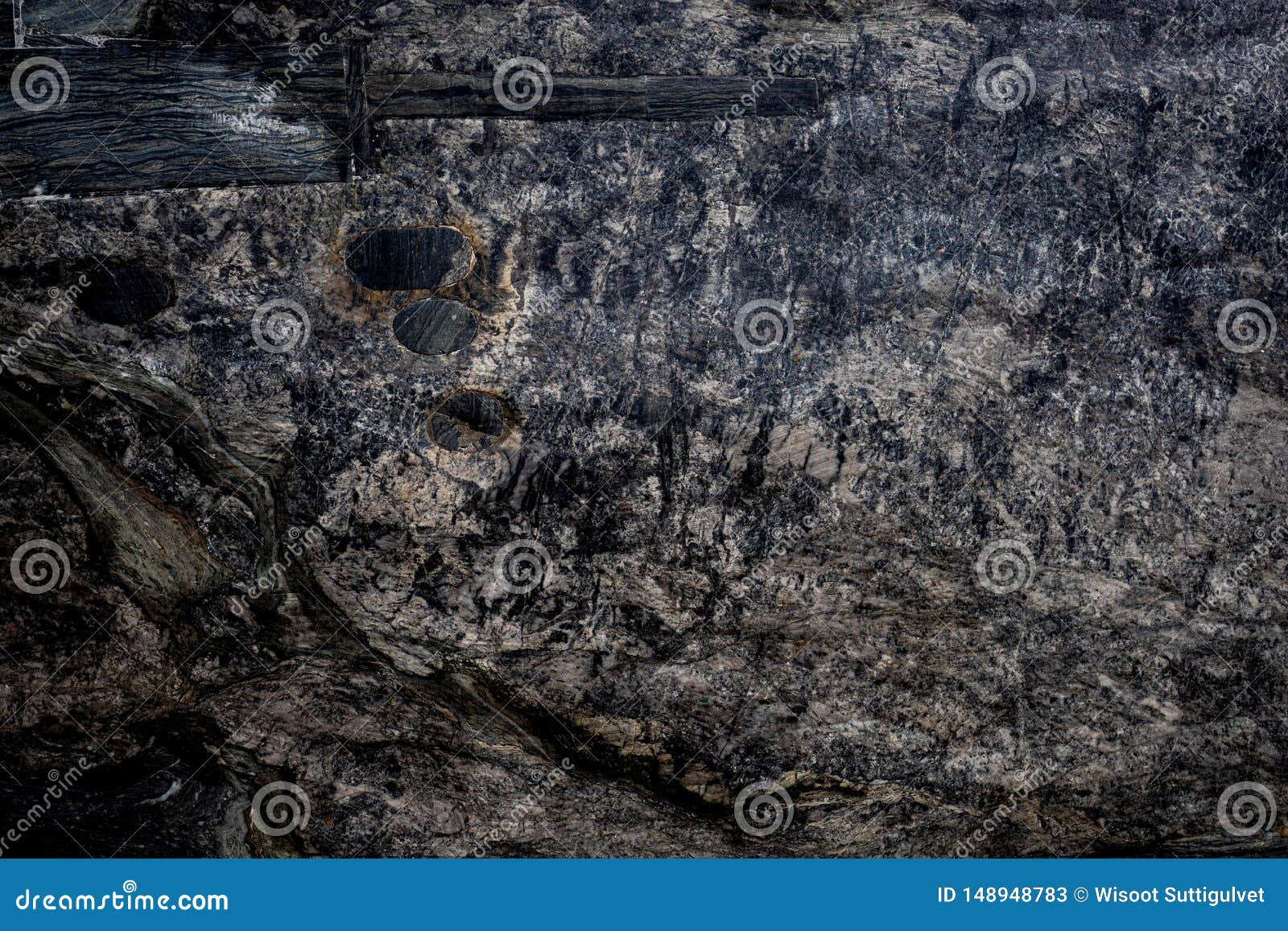 Black Stone Texture Background Cracked Stone Stock Image - Image of ...