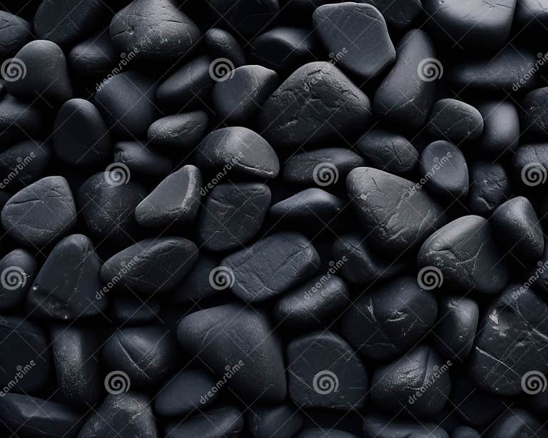 Black Stones Background, Black Stone Texture. Stock Illustration ...