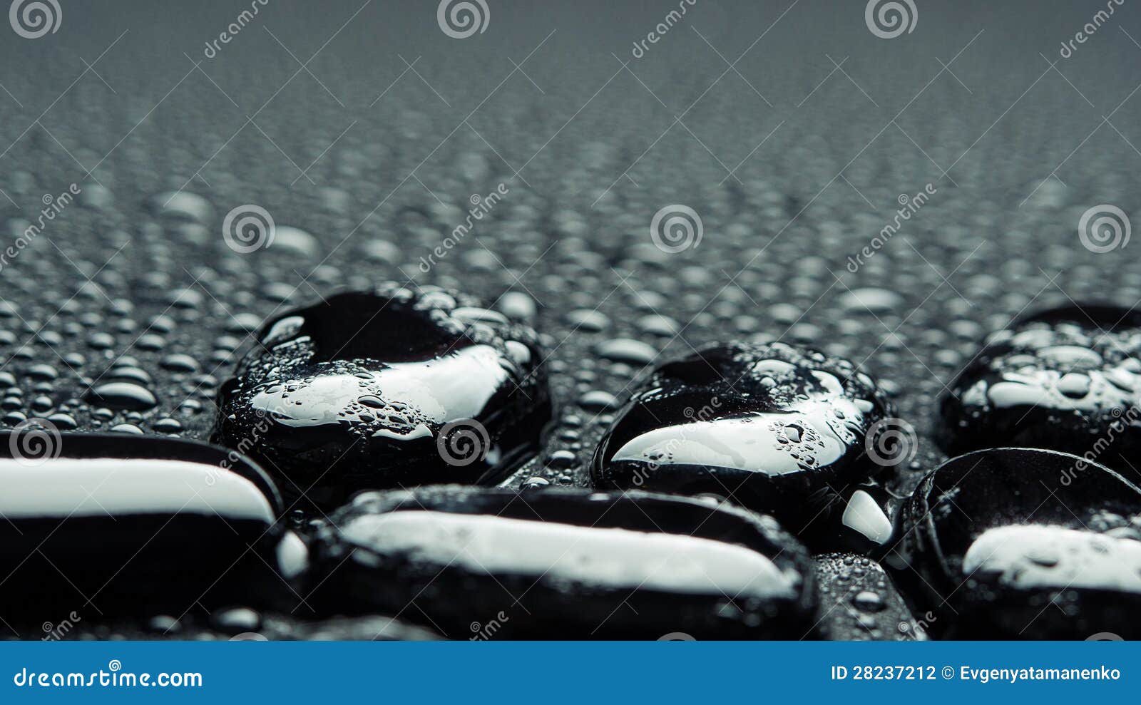 Black Stones with Water Drops Stock Photo - Image of background ...