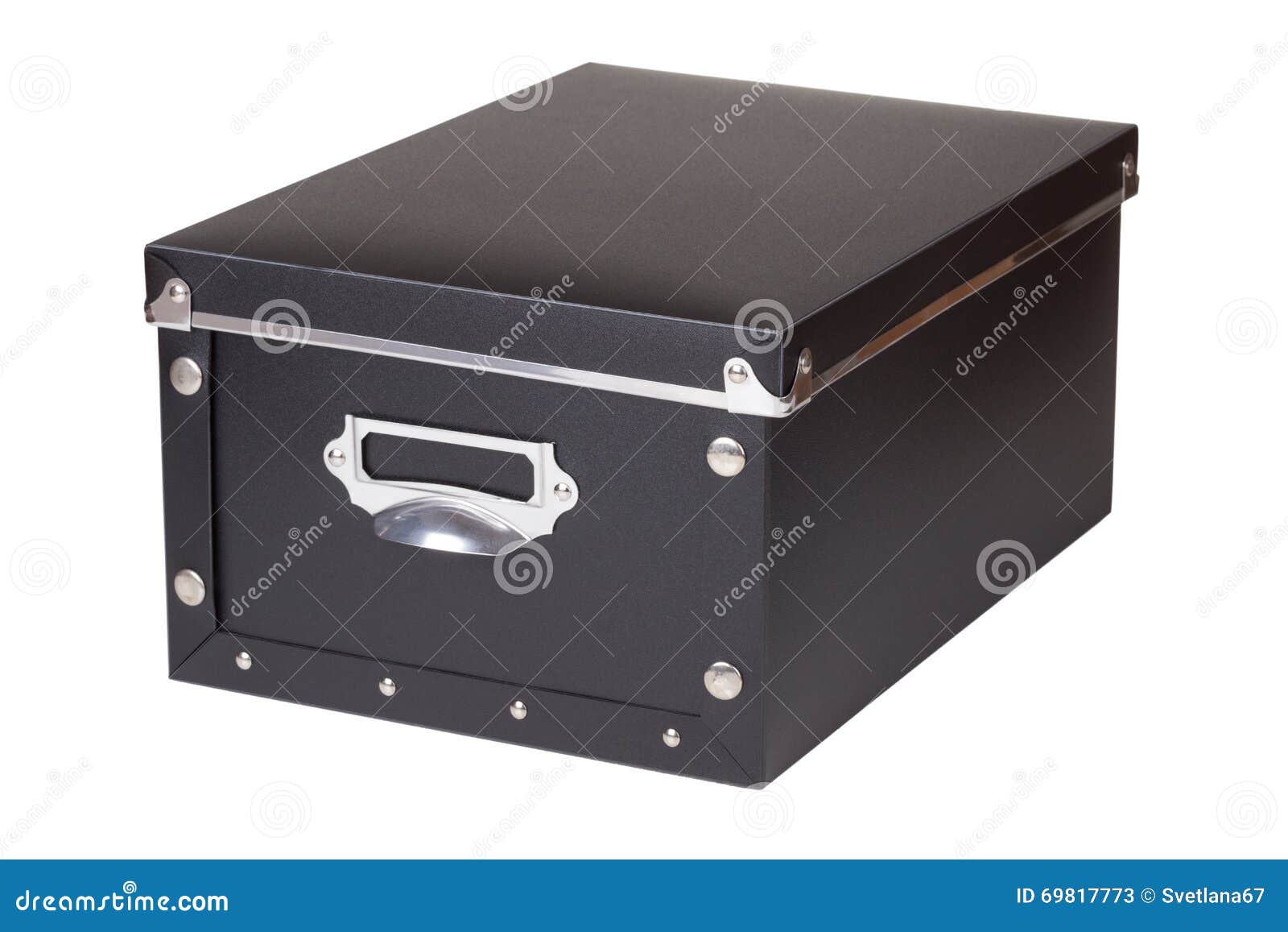 Black storage box stock image. Image of empty, package - 69817773
