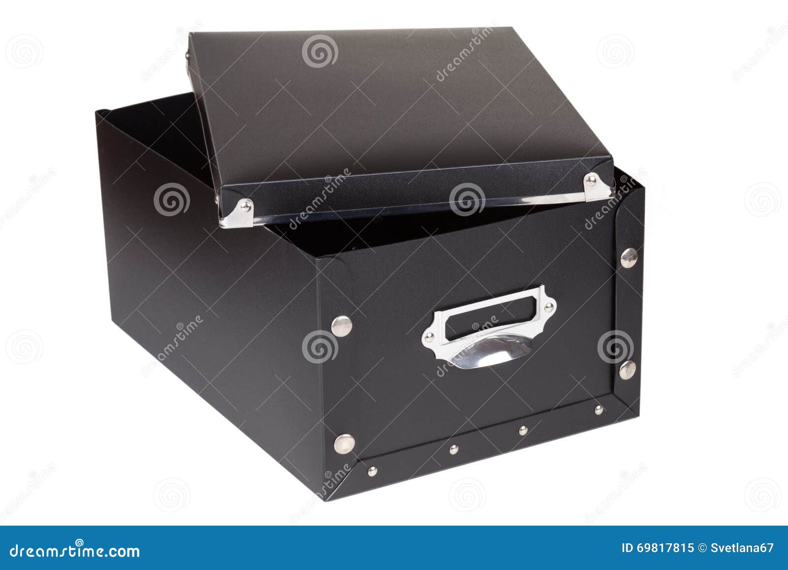 Black storage box stock image. Image of surprise, empty - 69817815