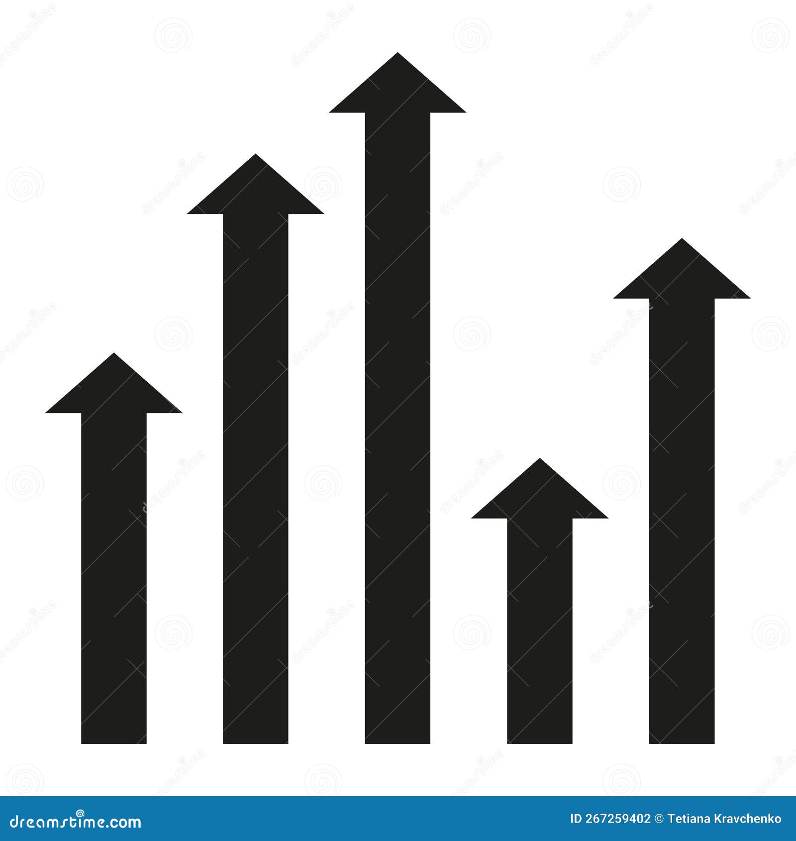 Black Straight Up Arrows. Vector Illustration Stock Vector ...