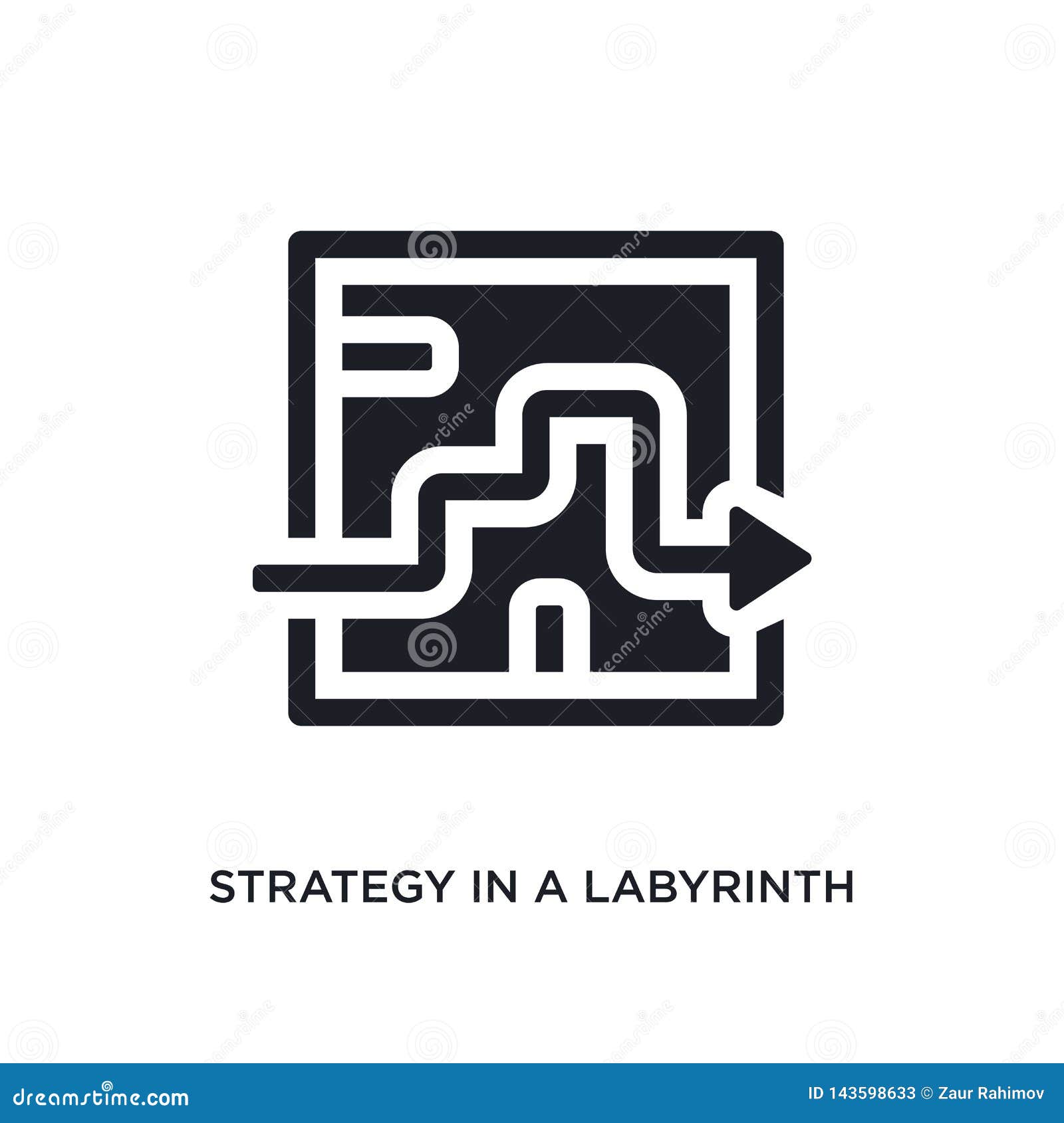 Black Strategy Thought Isolated Vector Icon. Simple Element ...
