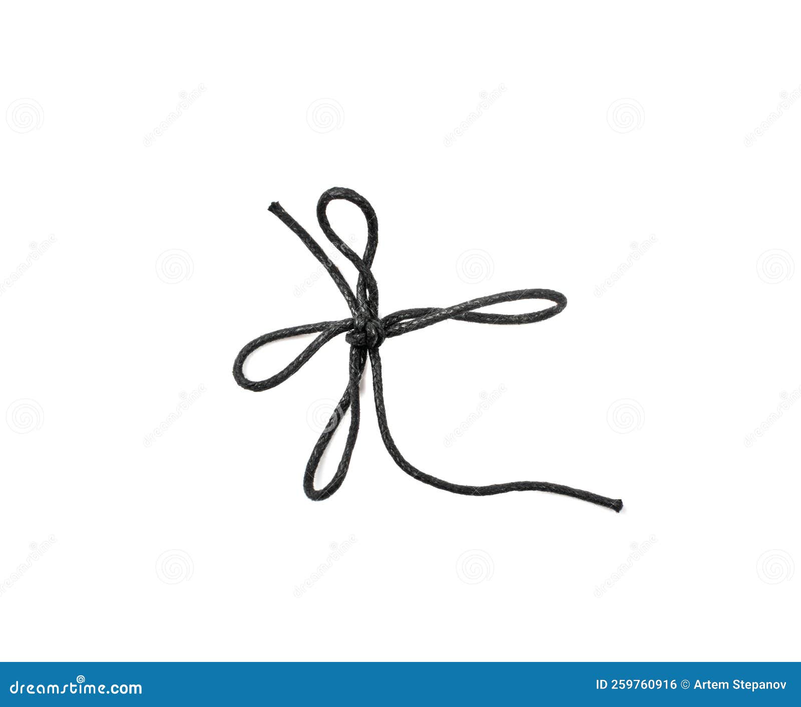 Black String Bow Isolated stock photo. Image of string - 259760916