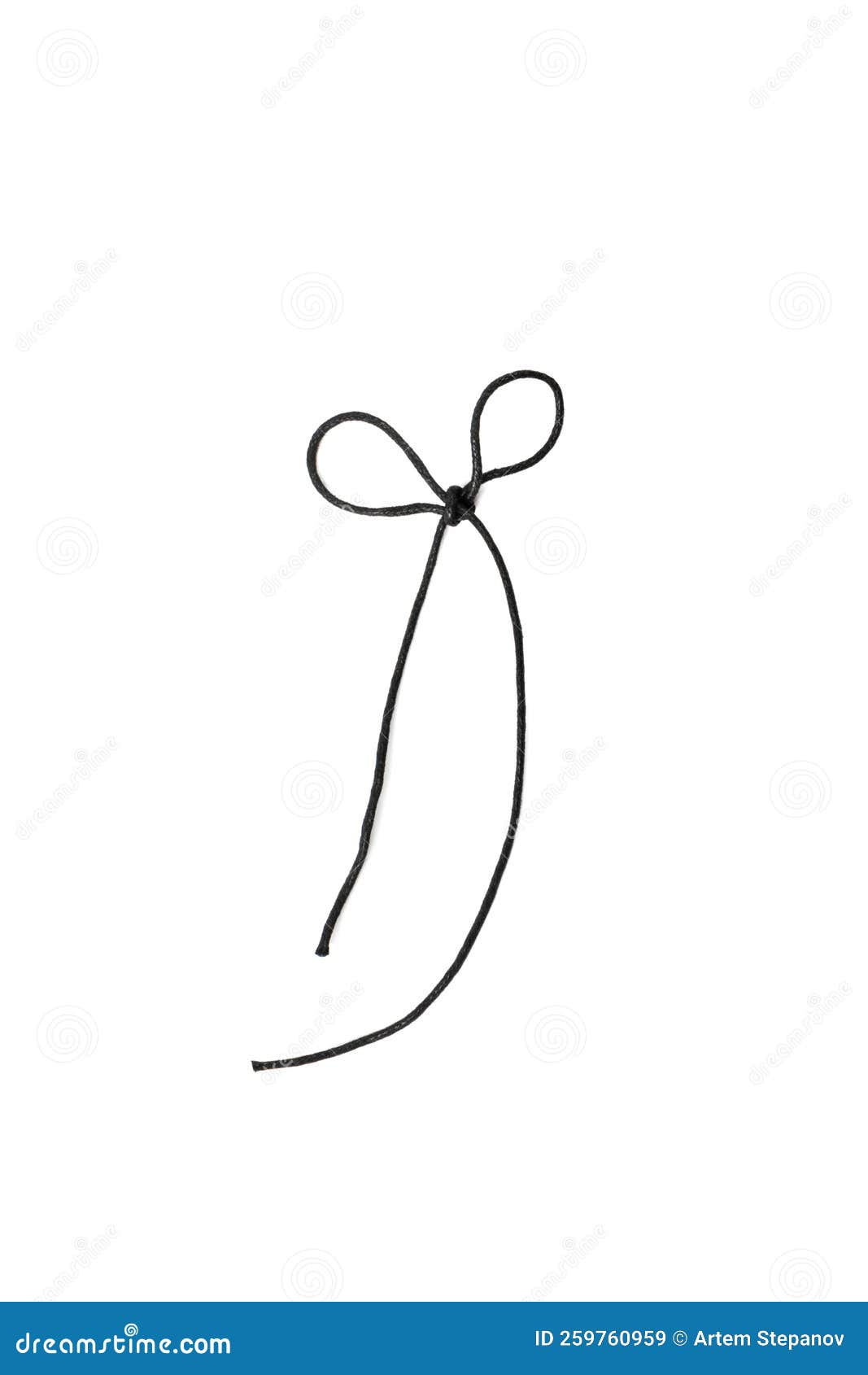 Black String Bow Isolated stock image. Image of parcel - 259760959