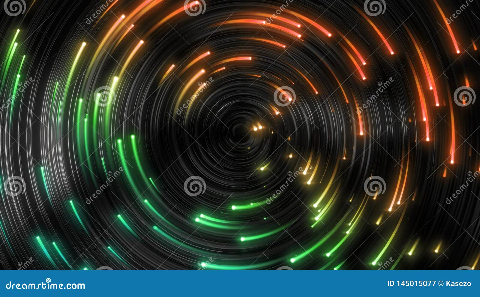 Black Strings with Glowing Heads. 3d Illustration Stock Illustration ...