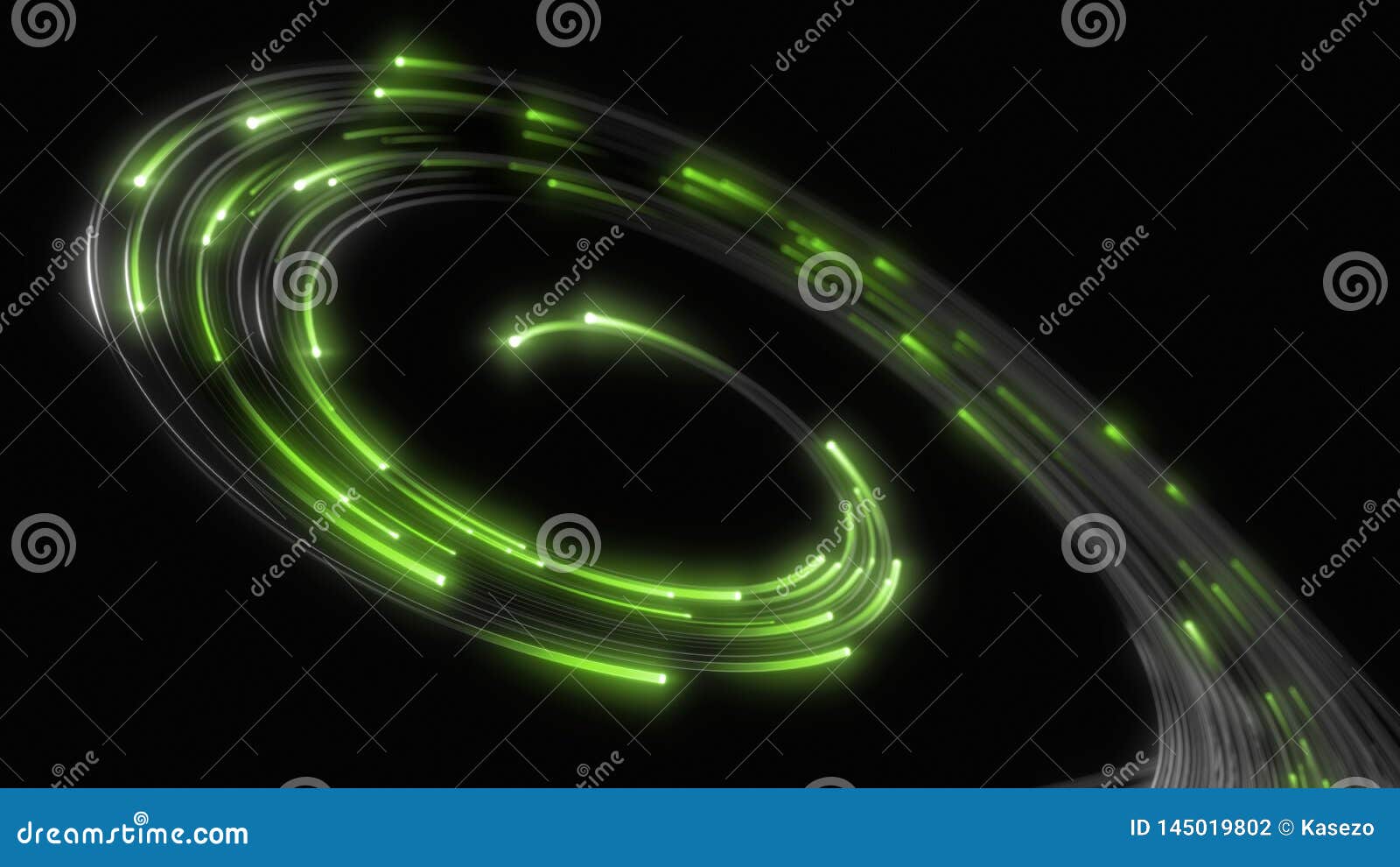 Black Strings with Glowing Heads. 3d Illustration Stock Illustration ...