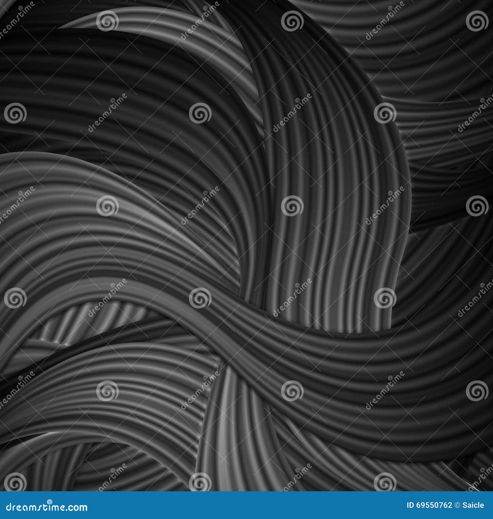 Black Striped Waves Abstract Pattern Design Stock Vector - Illustration ...