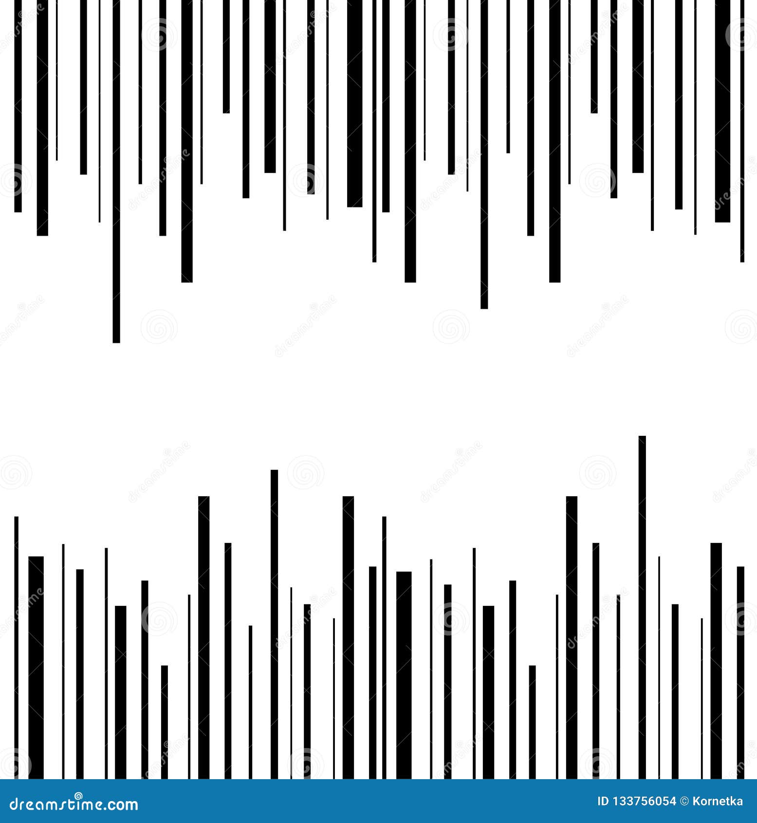 Black Stripes are Thin and Thick Creating Movement. Vertical Lin Stock ...