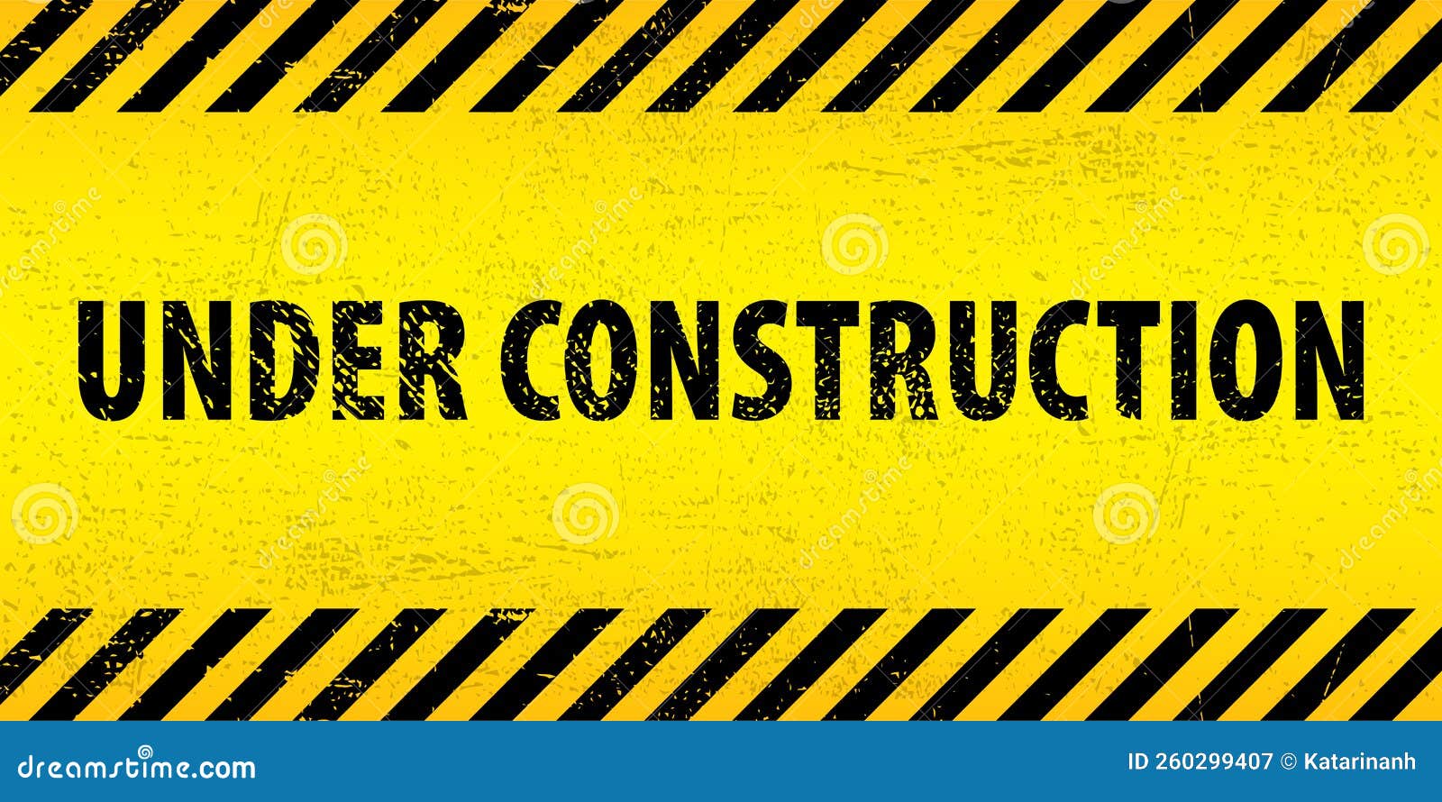 Black Stripped Rectangle on Yellow Background. Blank Warning Sign ...