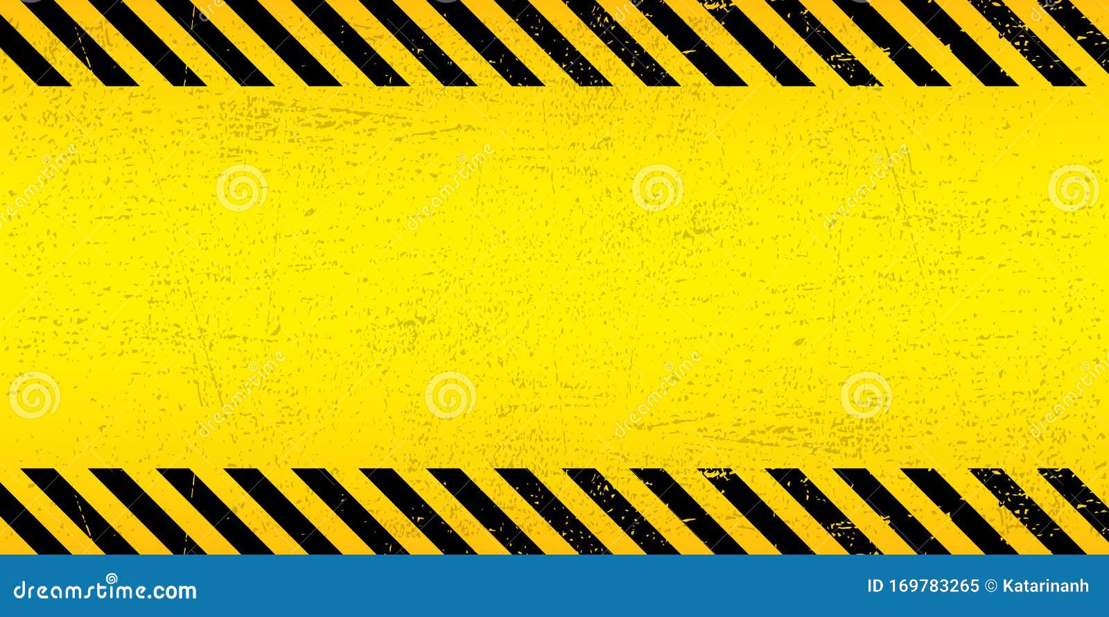 Black Stripped Rectangle On Yellow Background. Blank Warning Sign ...