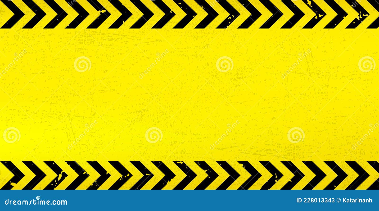 Black Stripped Rectangle On Yellow Background. Blank Warning Sign ...