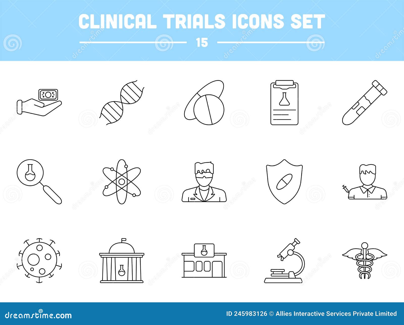Clinical Trials Brochure Template Vector Illustration | CartoonDealer ...