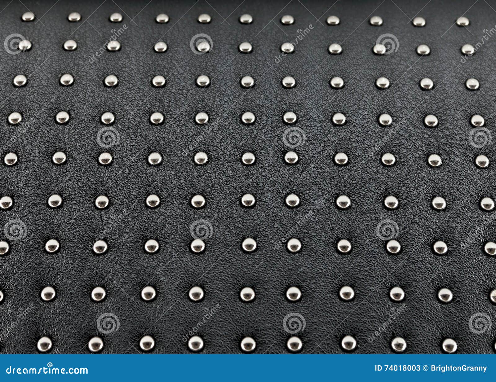 Black studded leather stock image. Image of studded, chrome - 74018003