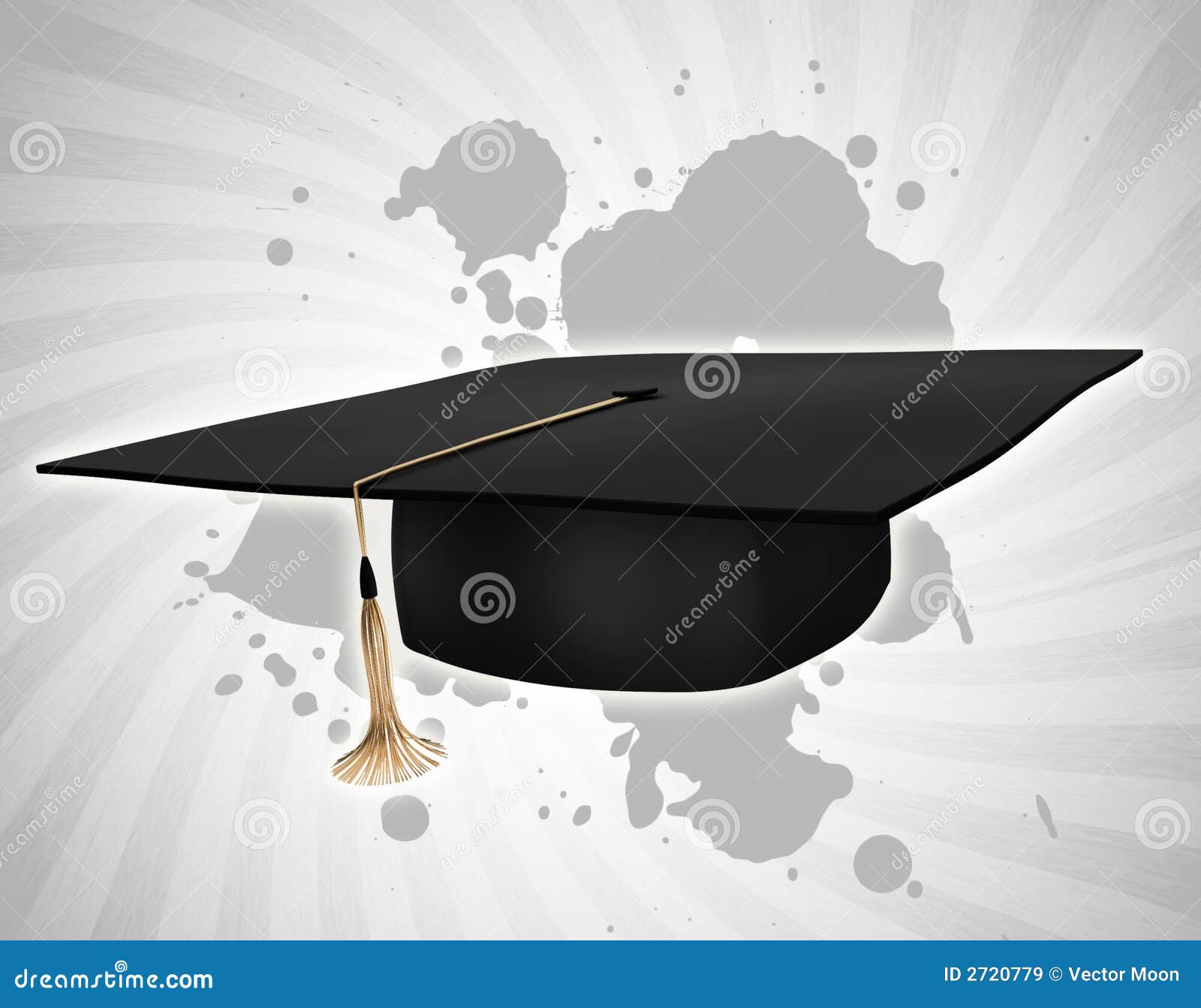 Black Student Hat. Academic Degree Realistic Cap Vector Illustration ...