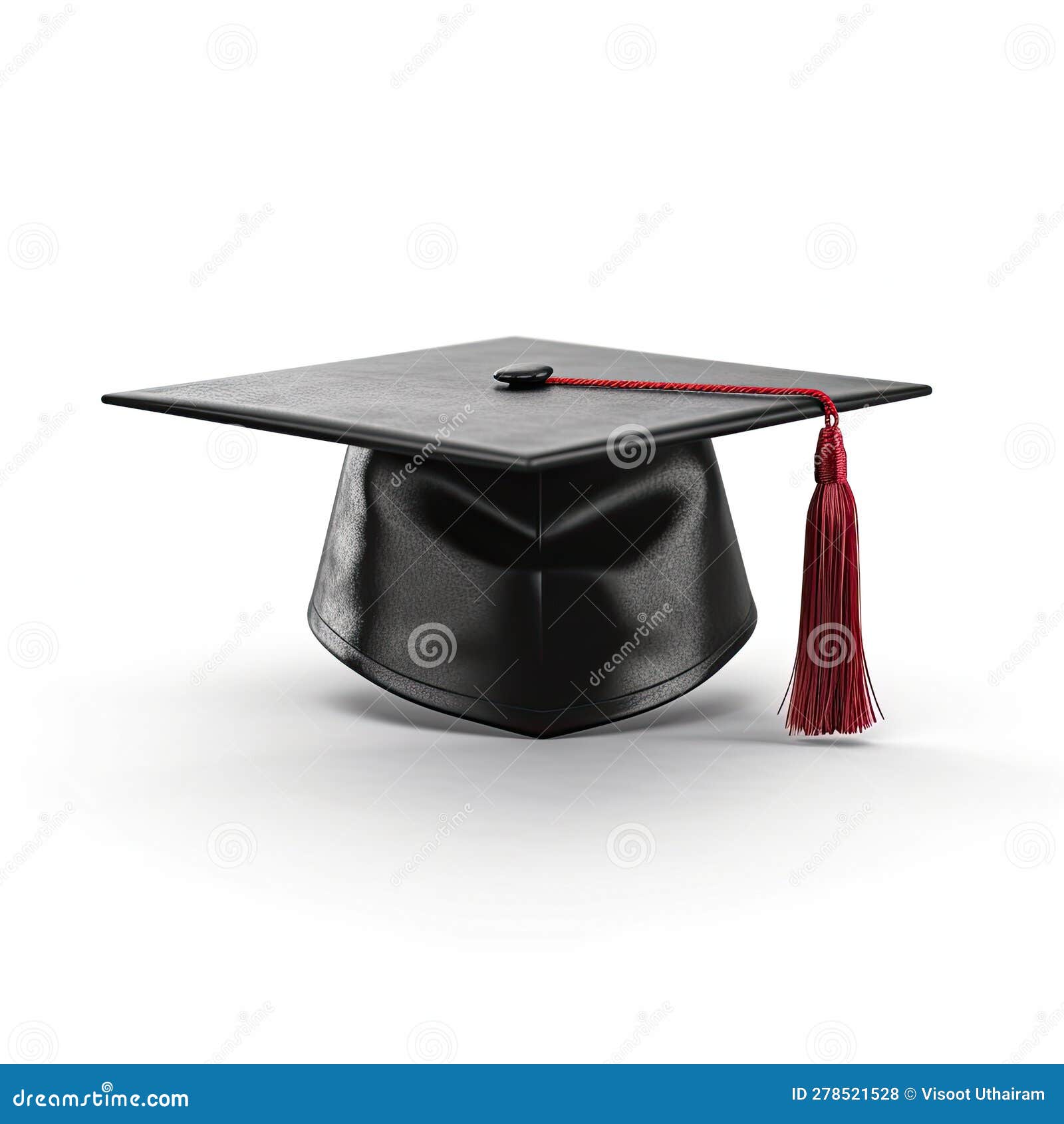 Black Student Hat,Graduation Hat Accessory on White Background,AI ...