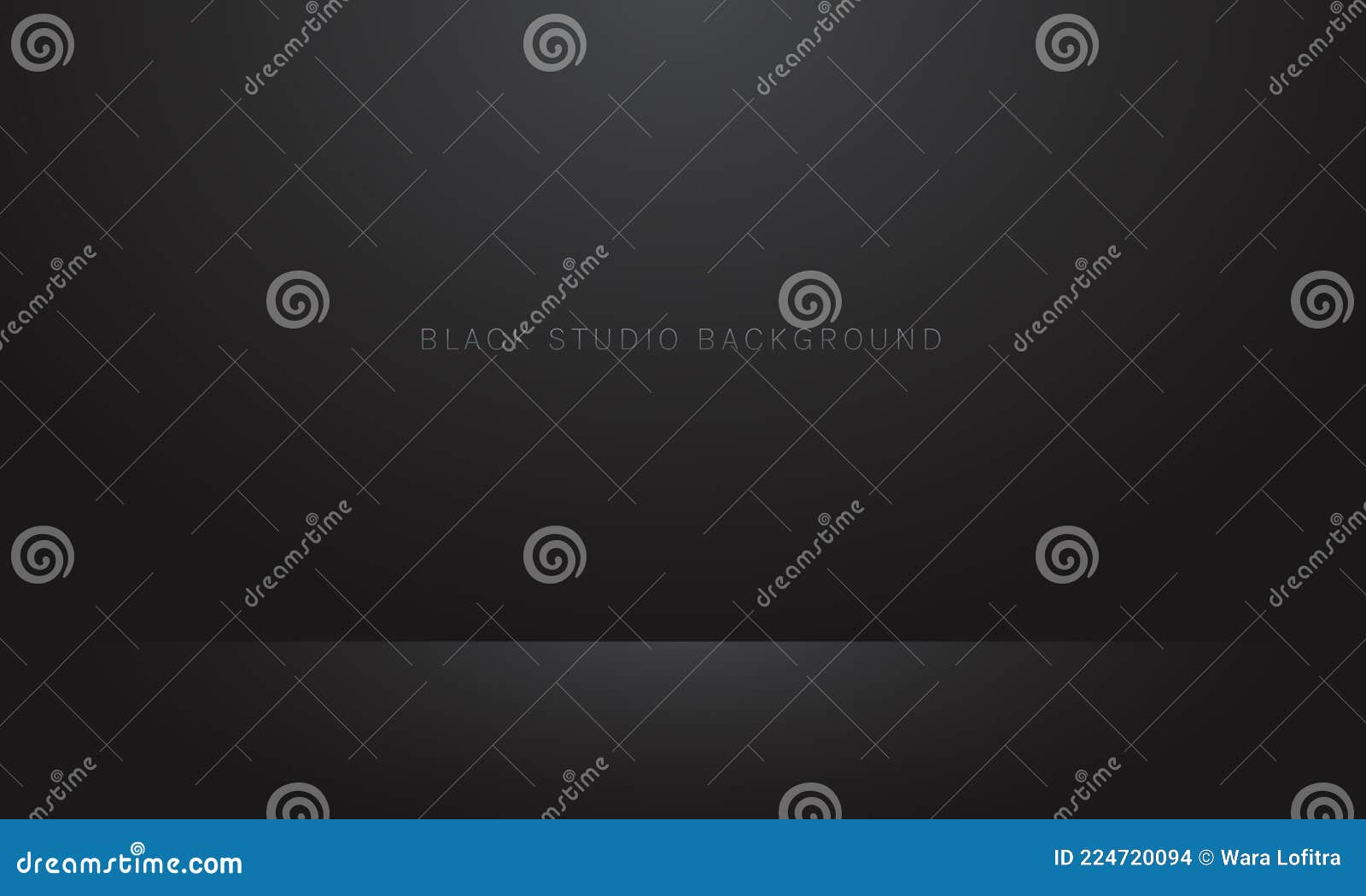 Vector Black Color Studio Background with Realistic Looking Lights ...