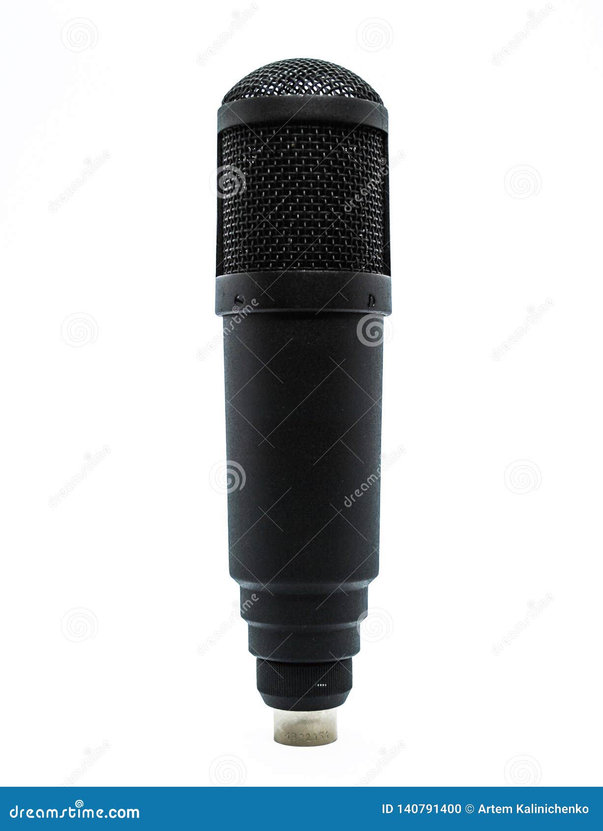 Black Studio Microphone on White Background Stock Photo - Image of ...