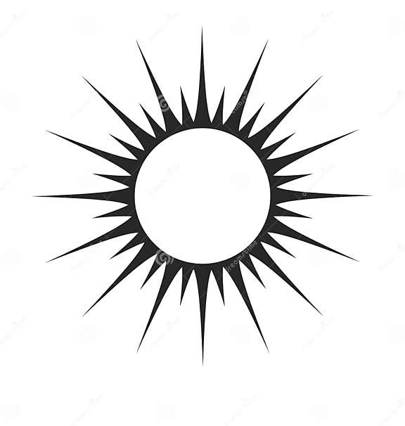 Black Stylized Sun Rays Element Stock Vector - Illustration of sunbeam ...