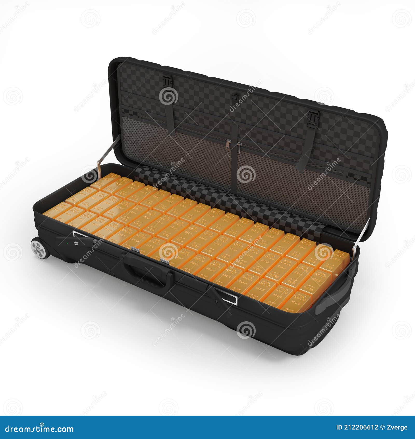 Suitcase Gold Coin Icon. Travel Symbol Isolated On White Background ...