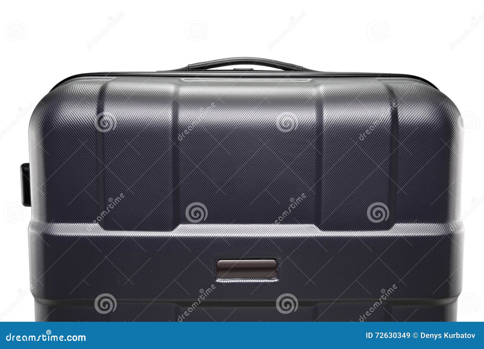 Black Suitcase Plastic. Upper Part of the Handle Stock Image - Image of ...