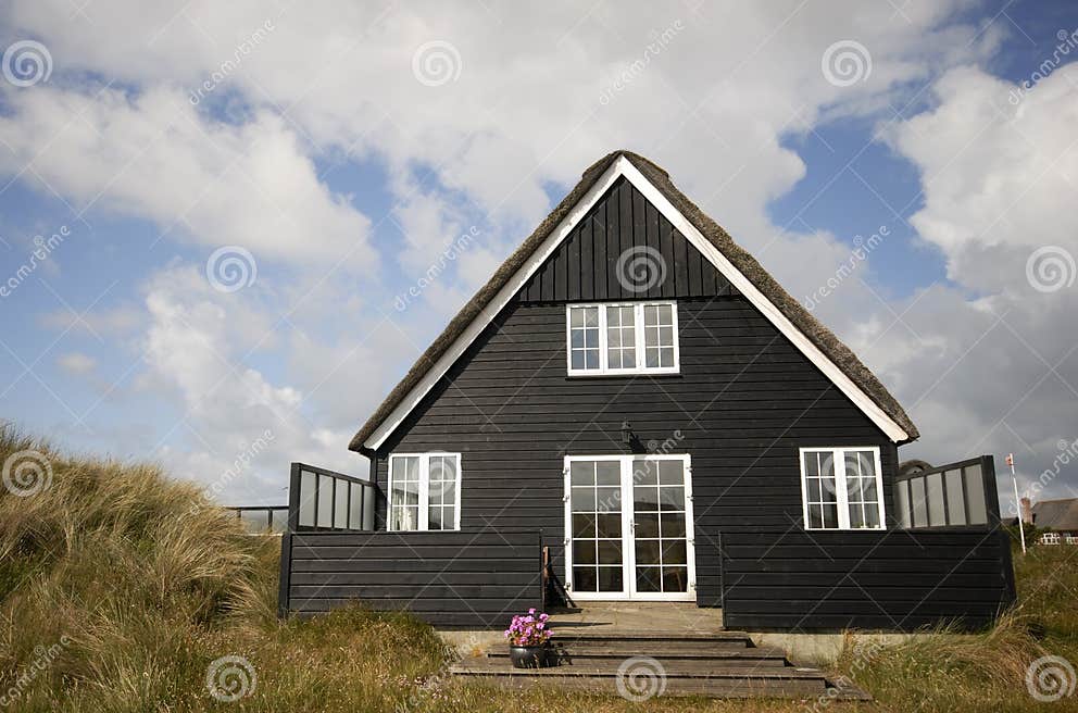 Black summer house stock photo. Image of scene, outdoors - 9938898