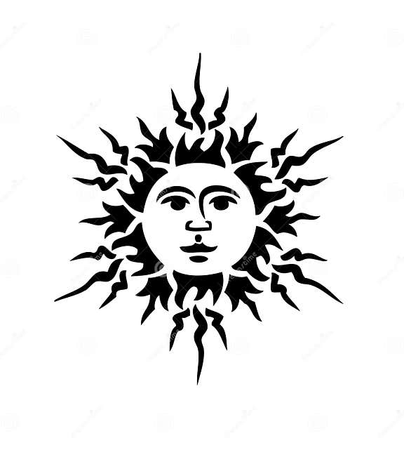 Black sun stock vector. Illustration of layers, editable - 4758851