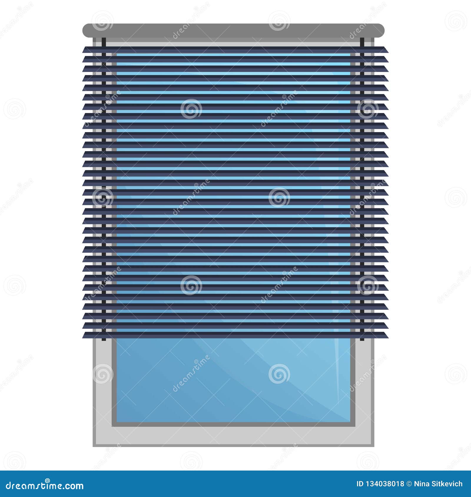 Black Sun Blind Icon, Cartoon Style Stock Vector - Illustration of roll ...