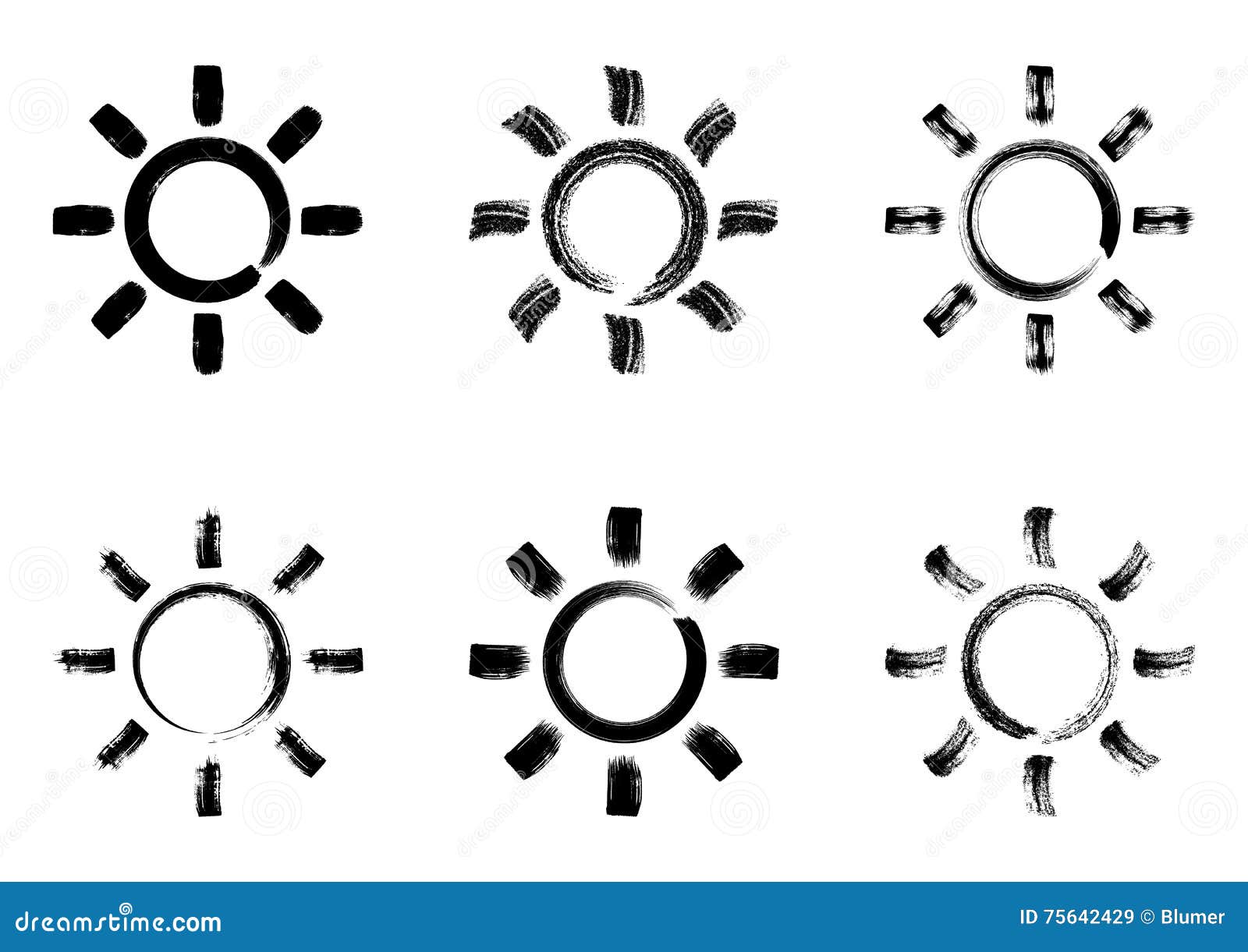 Black sun design elements stock vector. Illustration of creative - 75642429