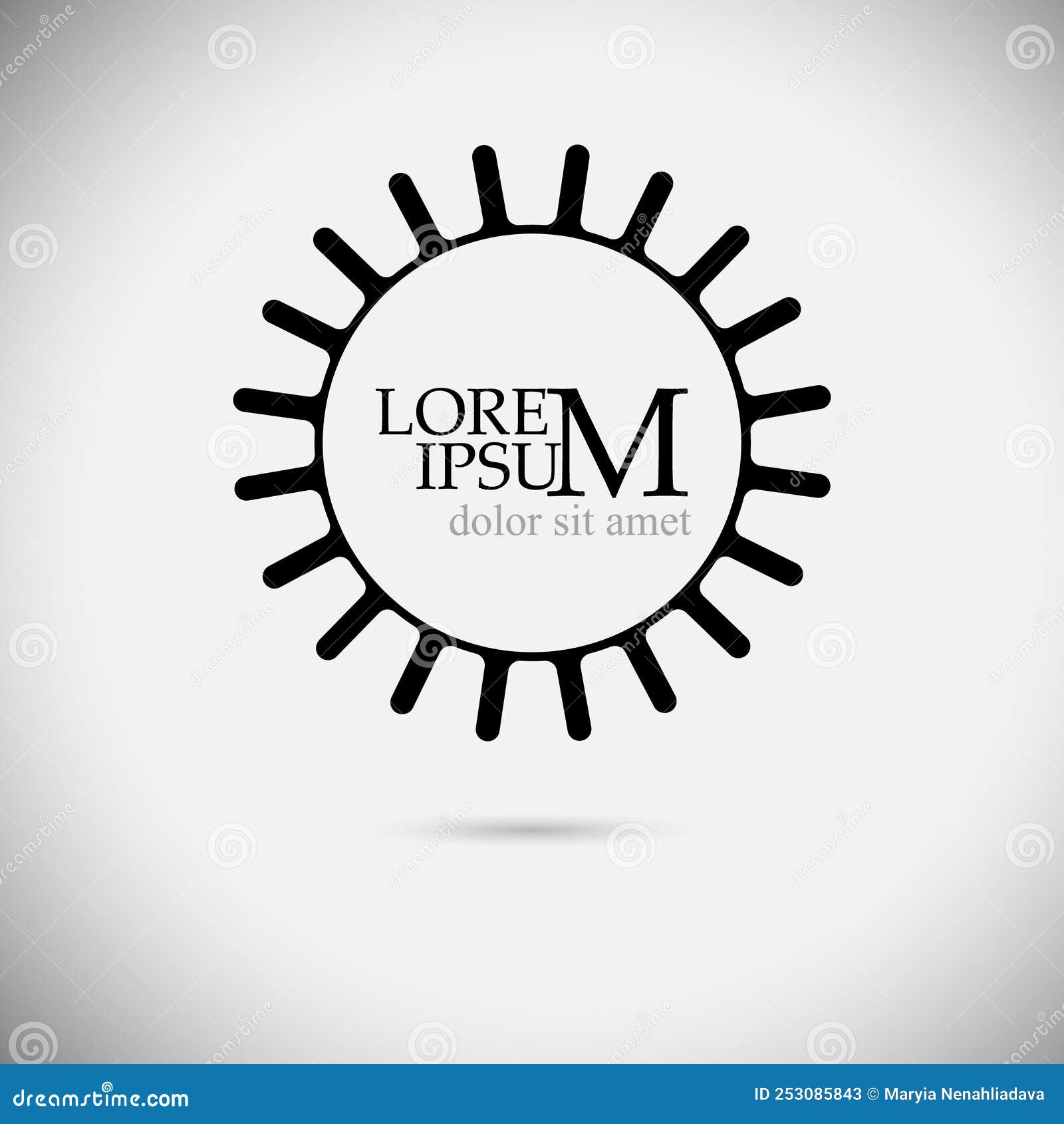 Black Sun Logo. Vector Illustration Stock Vector - Illustration of ...
