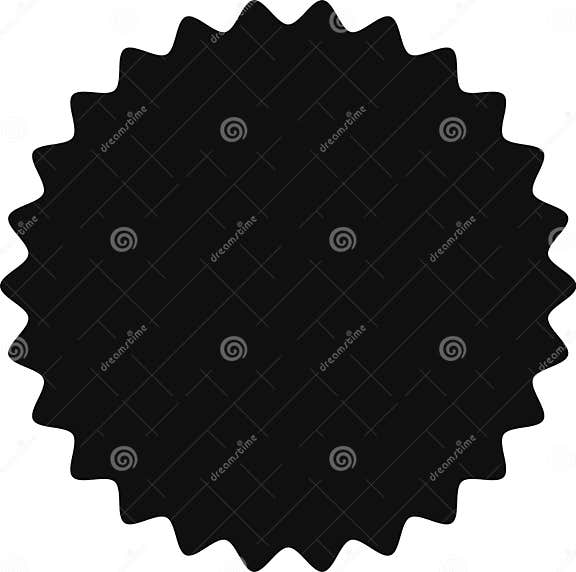 Black Sunburst or Starburst Shape with Jagged Edges Creating a Dynamic ...