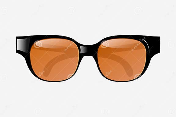 Black Sunglasses Side View on a White Background Stock Vector ...