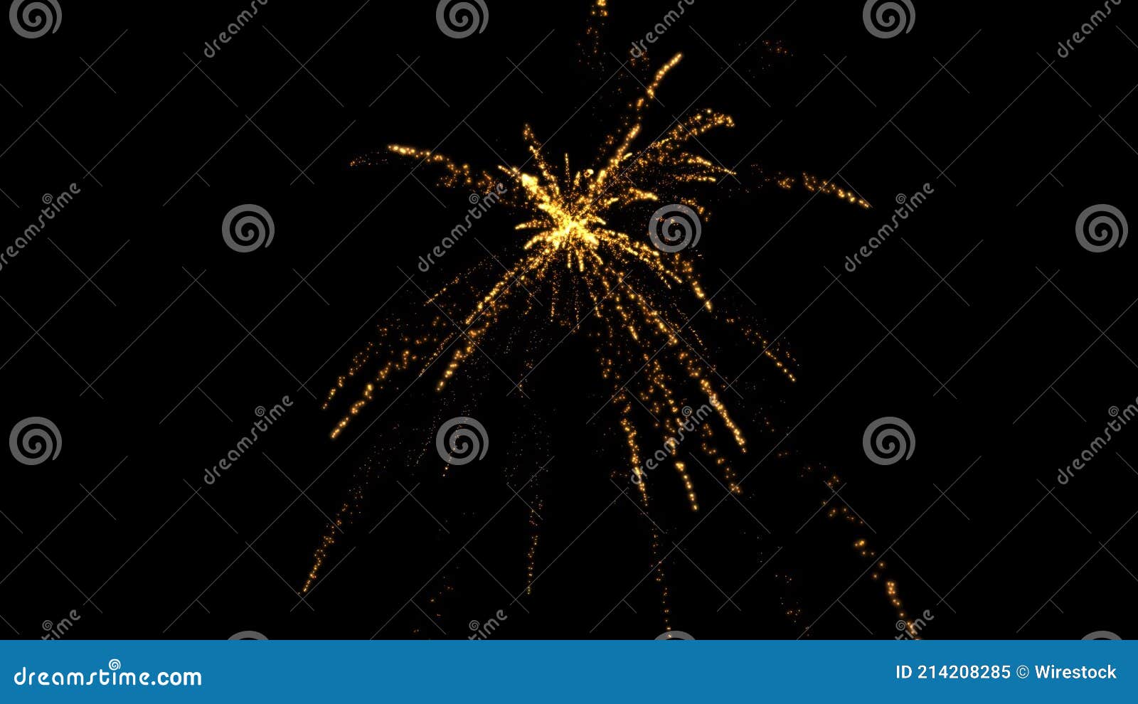 Firework Lights Effect With Glowing Stars In Sky On Transparent ...