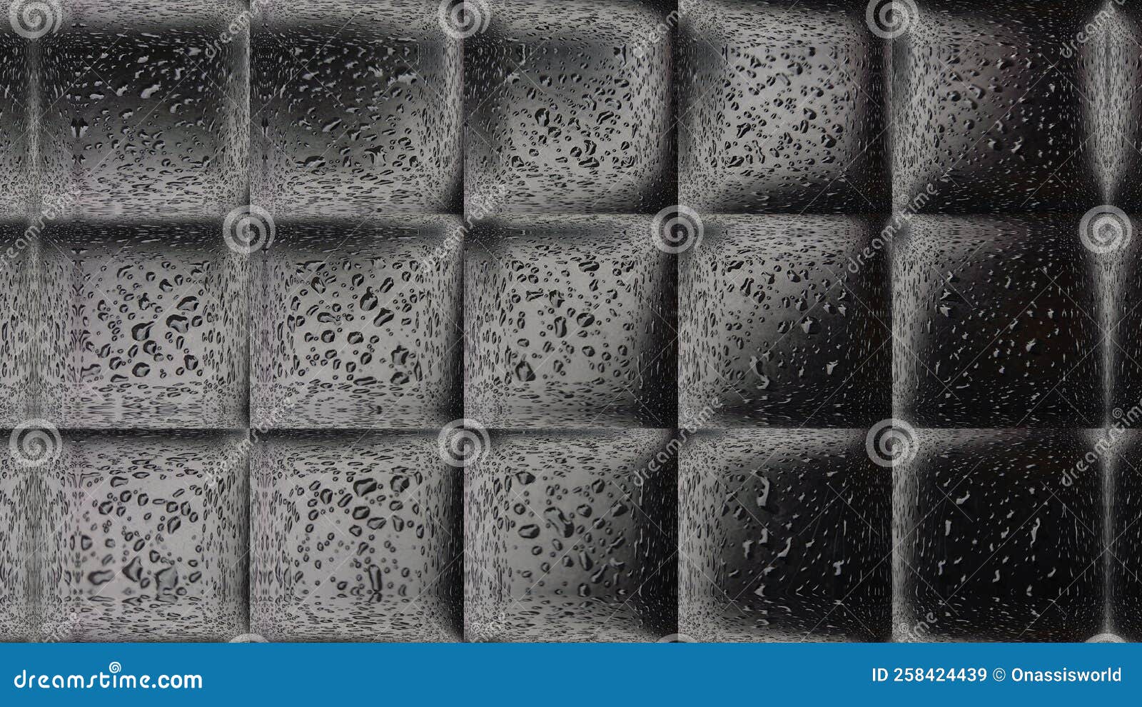 Black Surface Humid Water Drops Abstract Background Shapes Textured ...