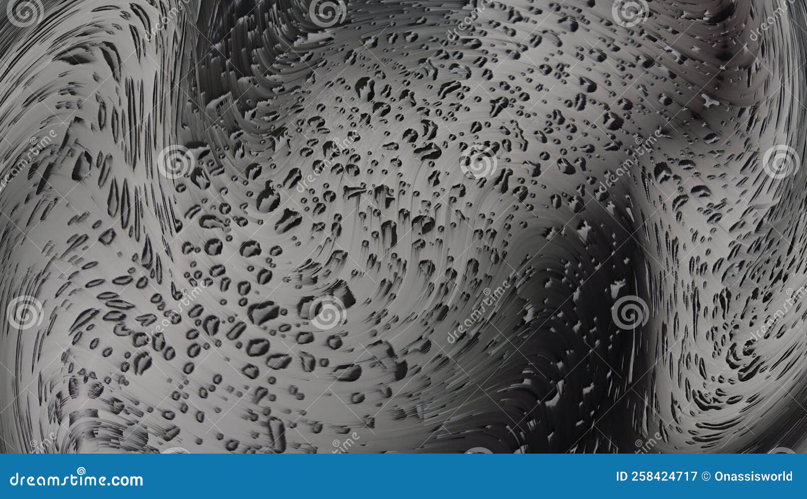 Black Surface Humid Water Drops Abstract Background Shapes Textured ...