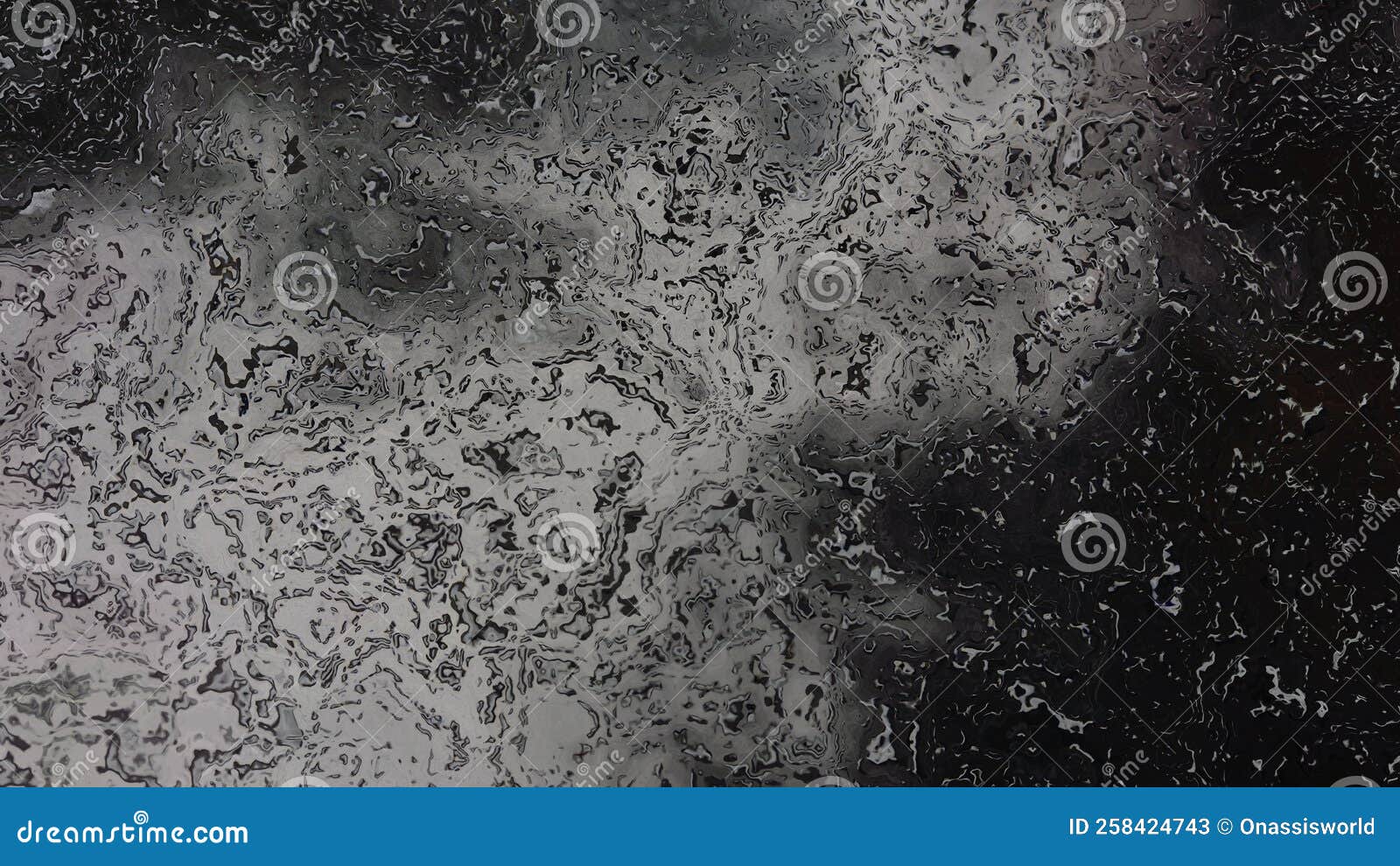 Black Surface Humid Water Drops Abstract Background Shapes Textured ...