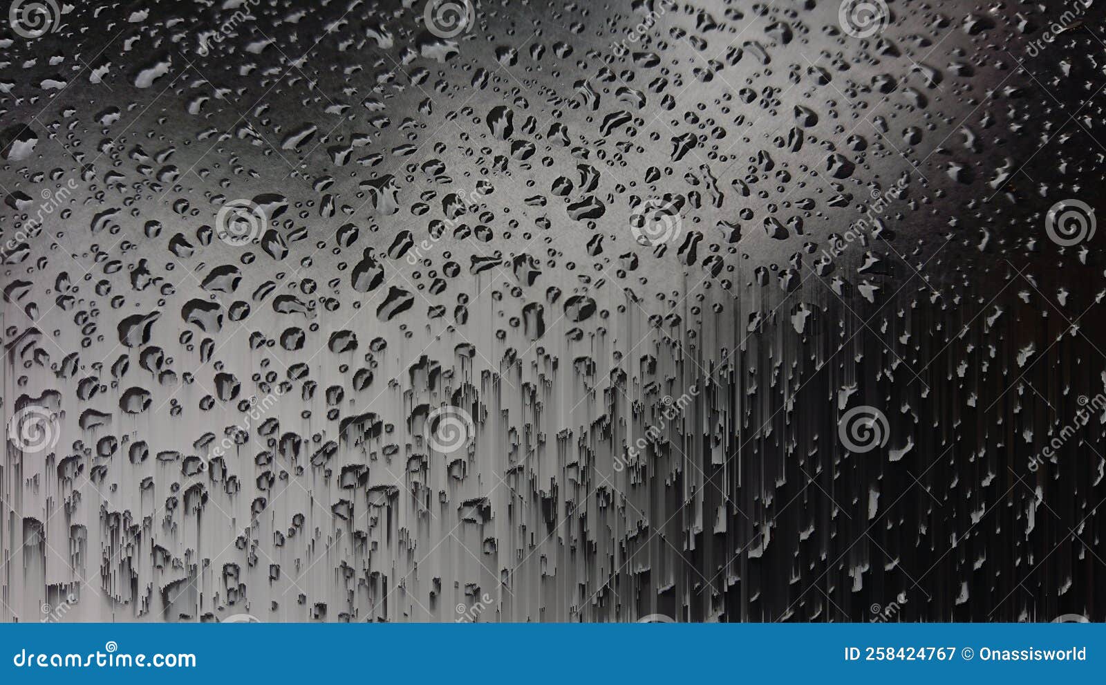 Black Surface Humid Water Drops Abstract Background Shapes Textured ...