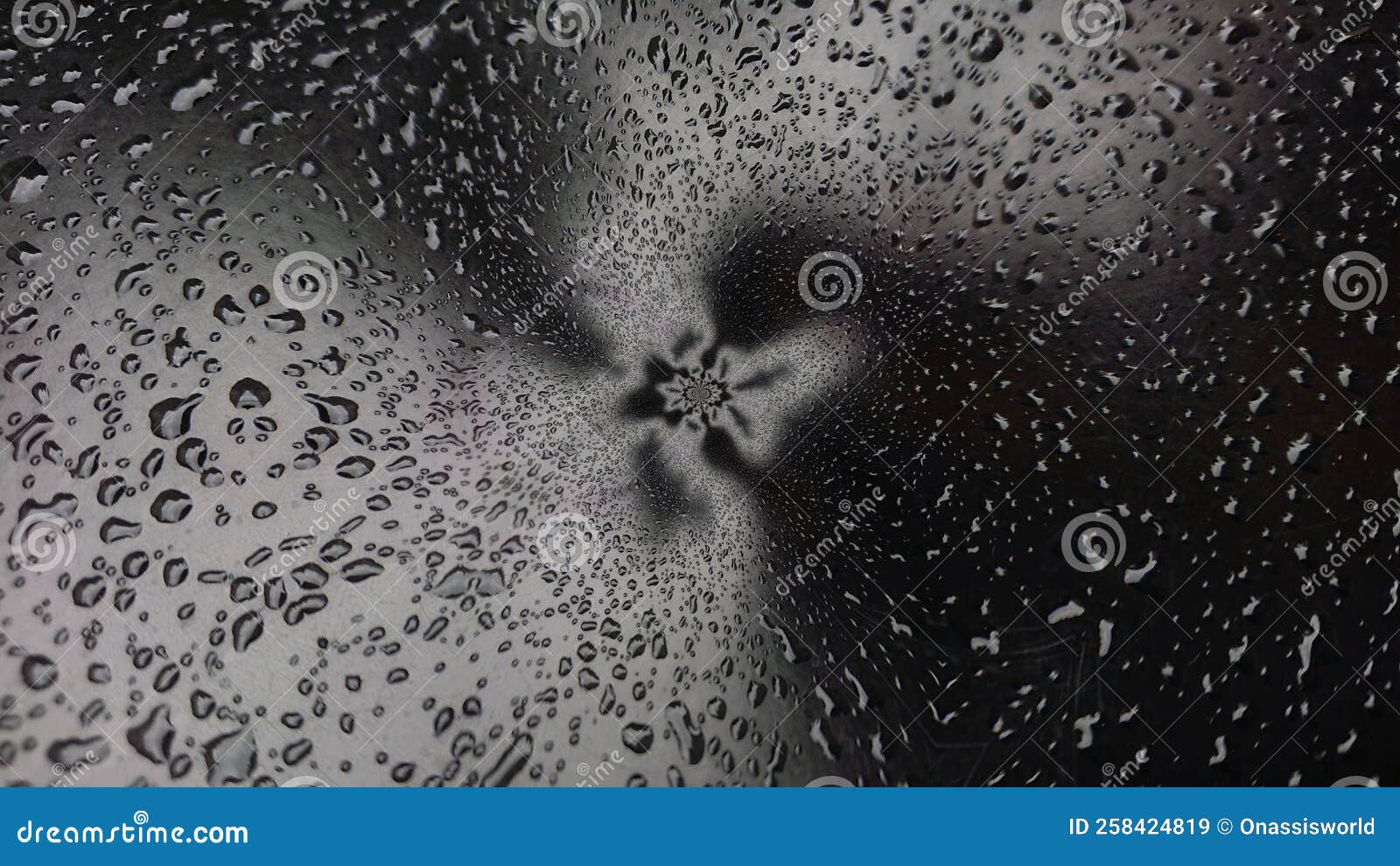 Black Surface Humid Water Drops Abstract Background Shapes Textured ...