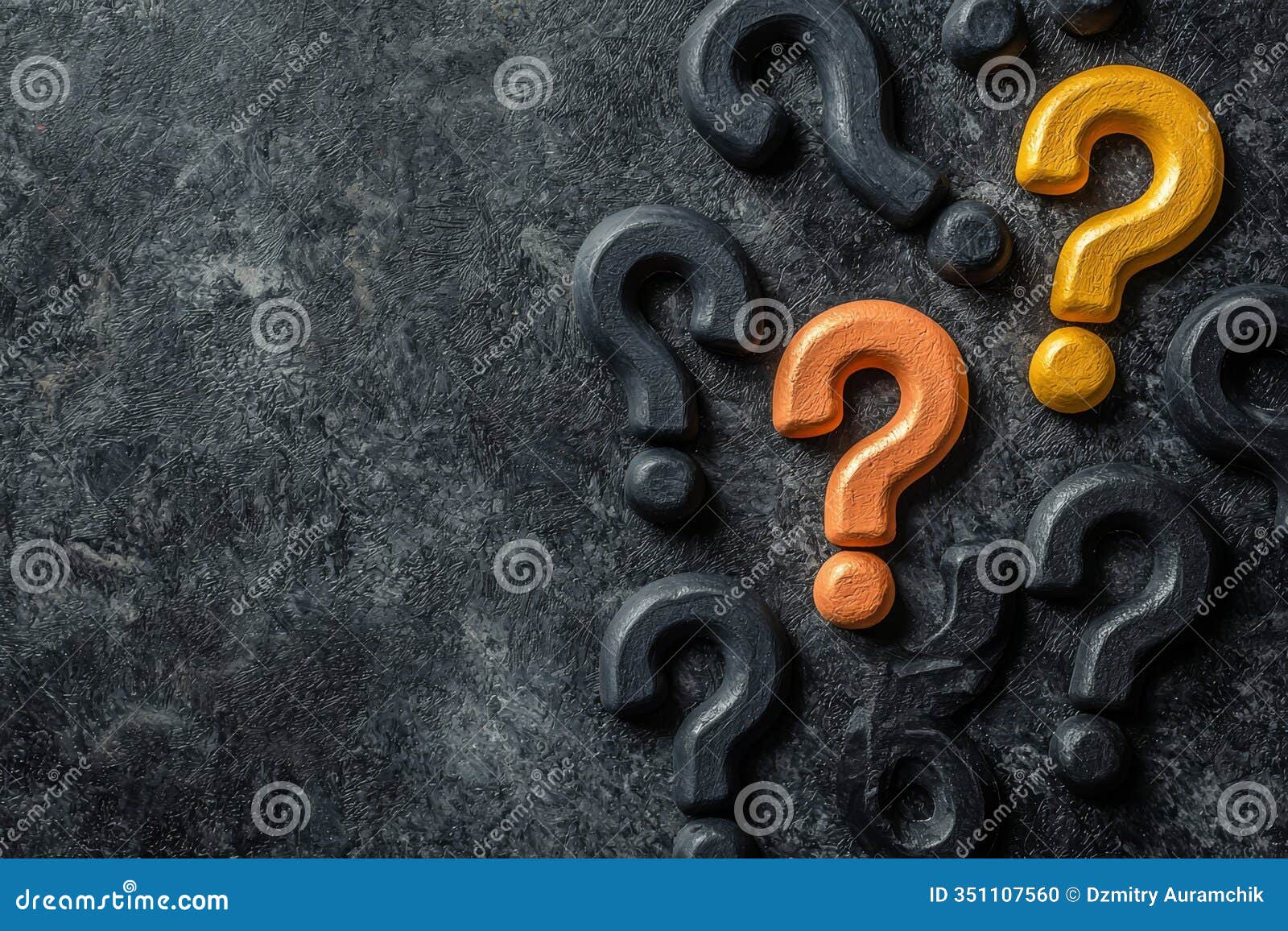 A Black Surface with Scattered Black Question Marks, Fitting for ...