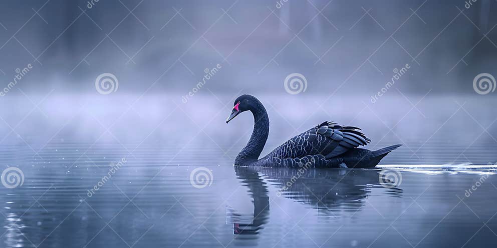 Black Swan in a Lake with Fog Stock Image - Image of love, bird: 327046157 Black Swan in a Lake with Fog Stock Image - Image of love, bird: 327046157