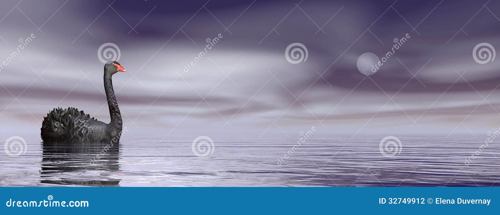 Black Swan Peace - 3D Render Stock Illustration - Illustration of ...