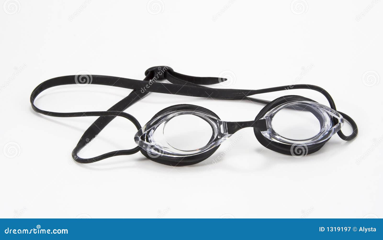 Black Swimming Goggles Angle Stock Image - Image of laps, band: 1319197