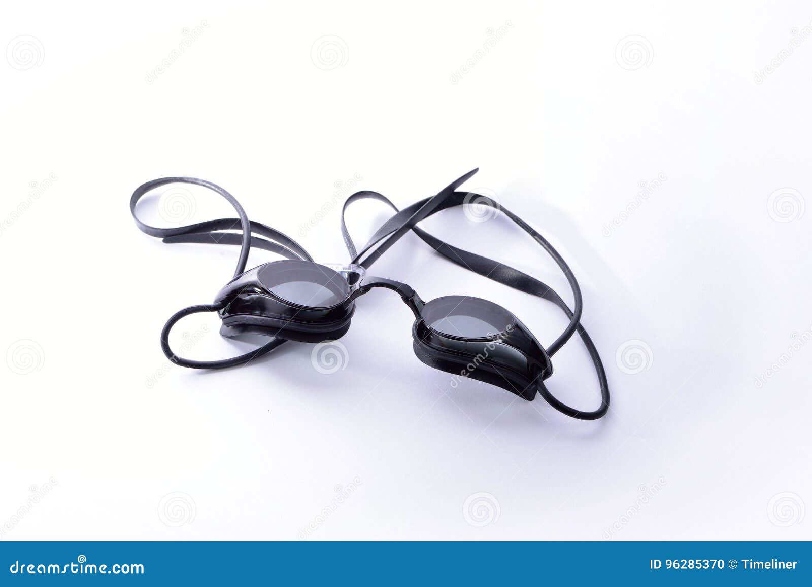 Black Swimming Goggles on White Stock Photo - Image of texture, record ...